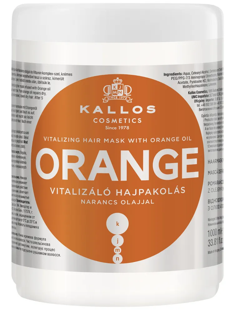 Kallos Cosmetics Маска для волос с маслом апельсина Восстанавливающая ...