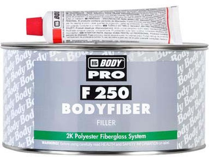 Характеристики Автошпатлевка HB Body Pro F250 Fiber, 2500600060, 750 г, подробное описание ...