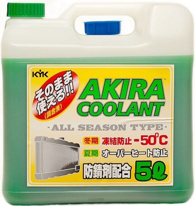 Антифриз Kyk Akira Coolant, до -50C, готовый раствор, зеленый, 5 л ...