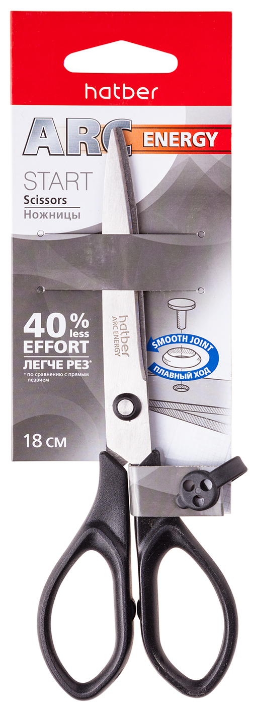 Ножницы Hatber 18 см START Лёгкий Рез — купить в интернет-магазине OZON с быстрой доставкой