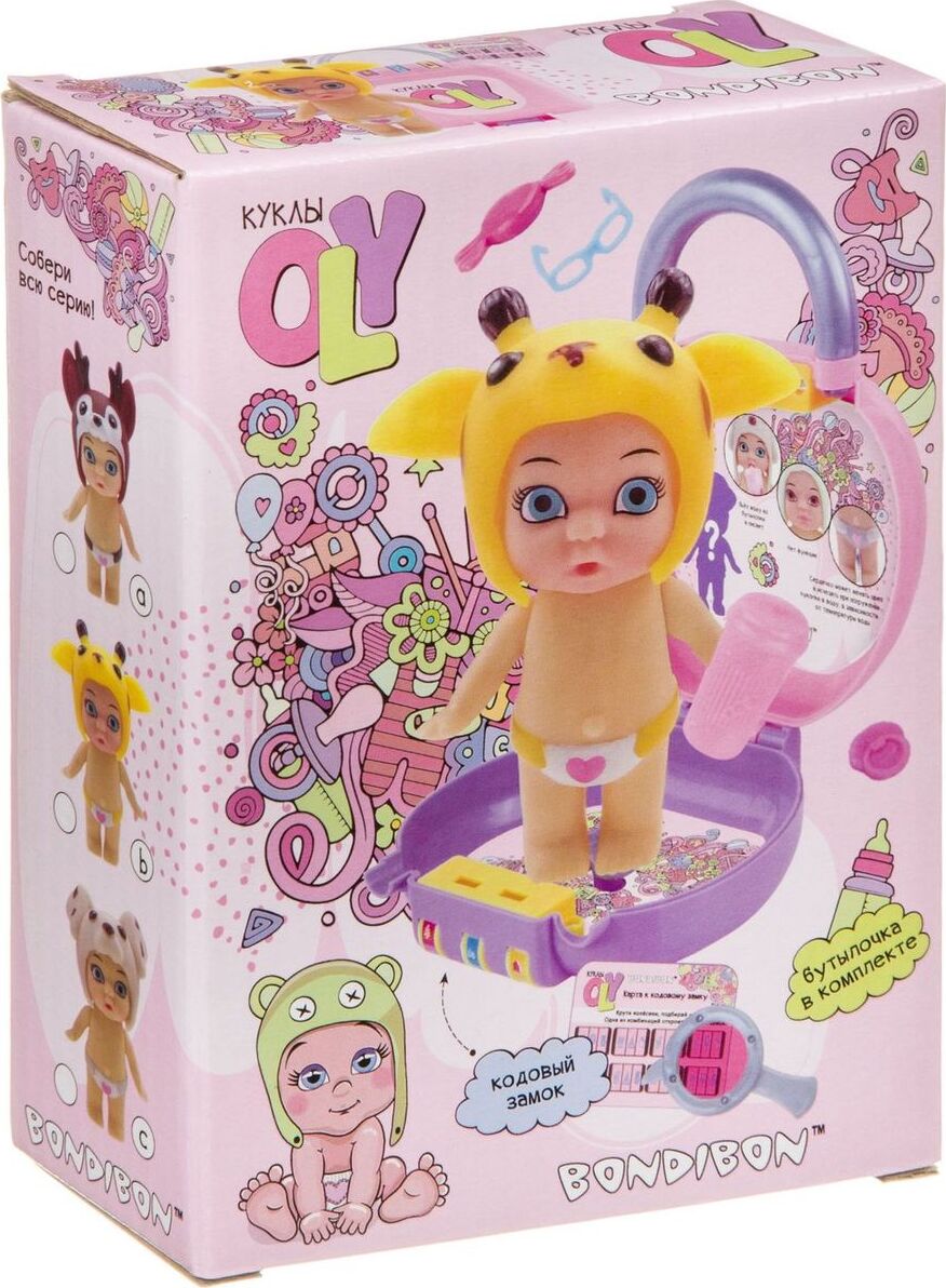 Характеристики Набор игровой Bondibon Куколка OLY в шапочке с животным и аксессуарами в ...
