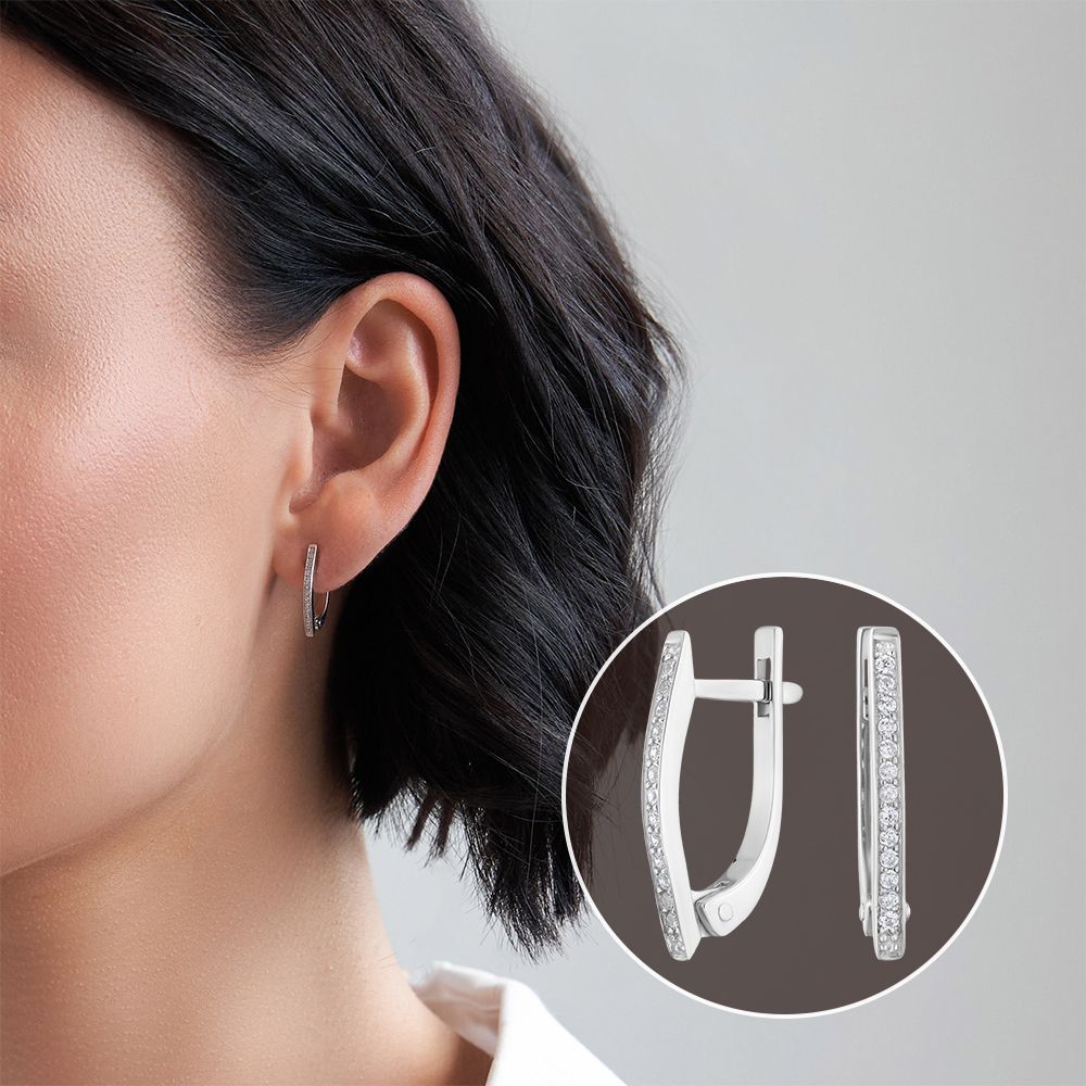 Серебряные Серьги Дорожки – купить в интернет-магазине OZON