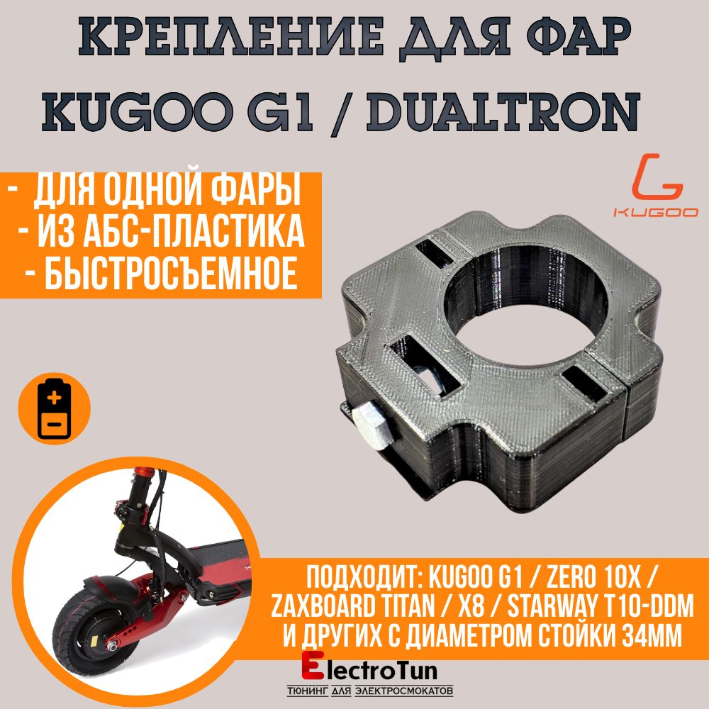 Фара для Электросамоката Kugoo X1 – купить в интернет-магазине OZON по ...