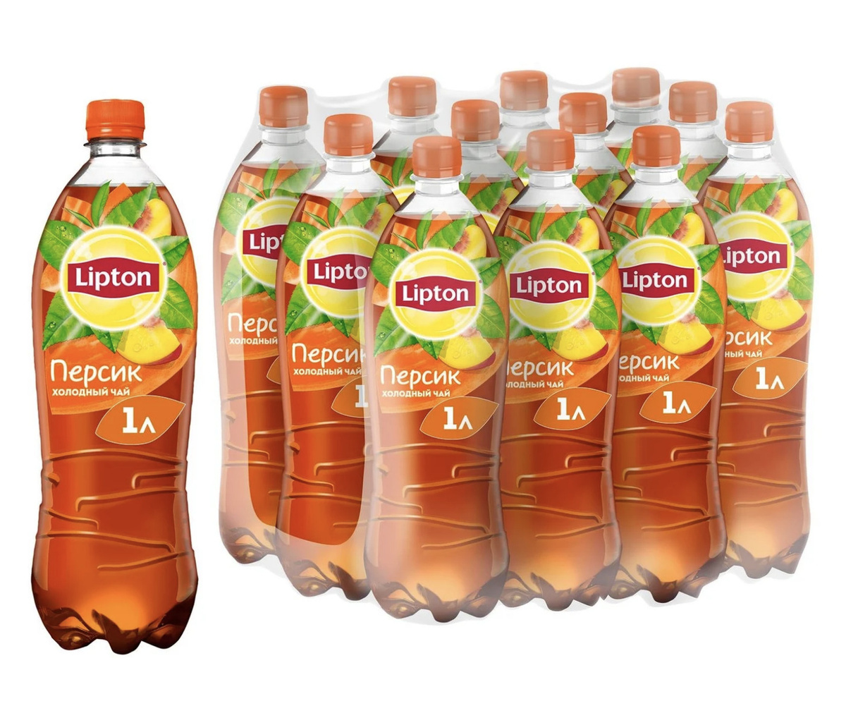 Холодный чай Lipton Персик, 12 шт по 1 л — купить в интернет-магазине ...