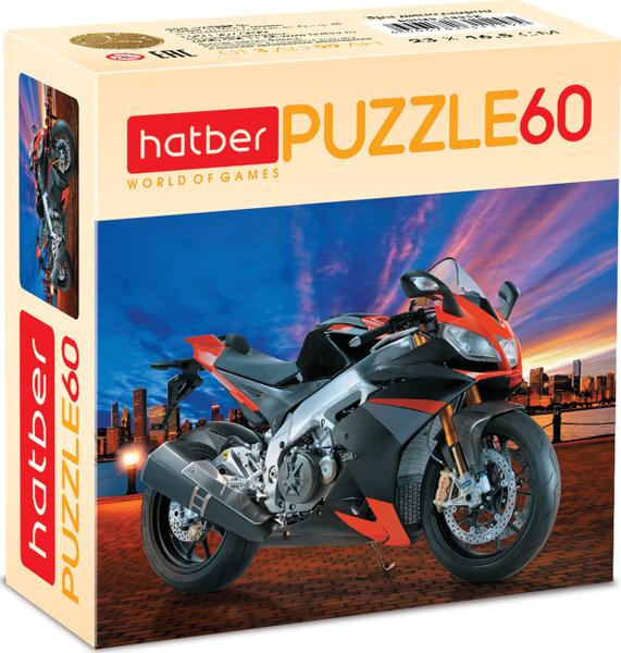 Пазл Hatber "MotorBike" 60 элементов, формат А5 - купить с доставкой по выгодным ценам в ...