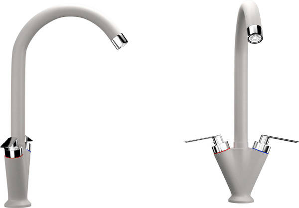 Смеситель для кухни (мойки) Ulgran U-011-331 белый купить на OZON по низкой цене (159903960)