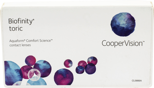 Biofinity Toric 3 линзы В упаковке 3 штуки Ось 40 Оптическая сила ...