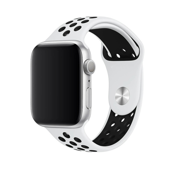 Силиконовый спортивный ремешок для смарт часов Apple Watch (Эпл Вотч ...
