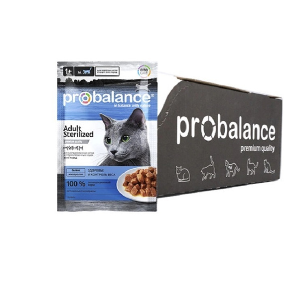 Влажный корм ProBalance Sterilized для стерилизованных кошек и ...