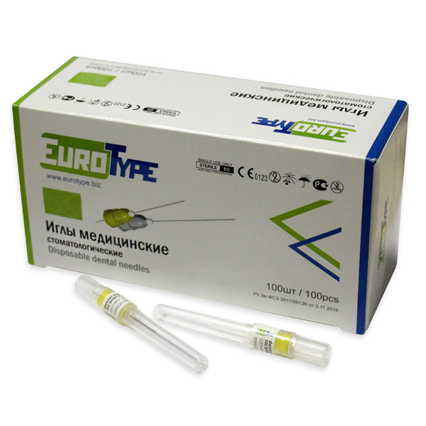 Иглы карпульные 30G 0,3 х 21 мм, 100шт EuroType/ ЕвроТайп - купить с доставкой по выгодным ценам ...