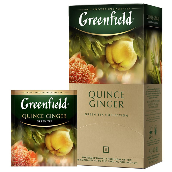 Чай Greenfield Quince Ginger зел, 25пак - купить с доставкой по ...