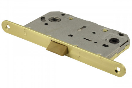 Защелка сантехническая, межкомнатная с пластиковым язычком Vantage P96 SB матовое золото ...