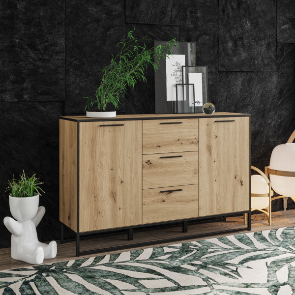 Комод BRW Комод_B172-KOM2D3S_BRW, 150.5x39x95 см, 3 ящ. - купить по ...