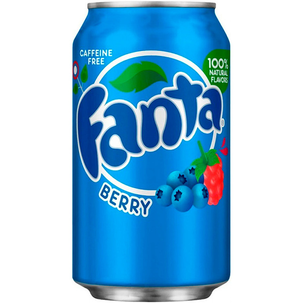 Напиток газированный Fanta Berry, Фанта Лесные ягоды, 0.355 л, банка ...