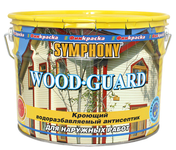 Краска Финкраска Symphony Wood Guard/, Акрилатная, Водно-дисперсионная ...