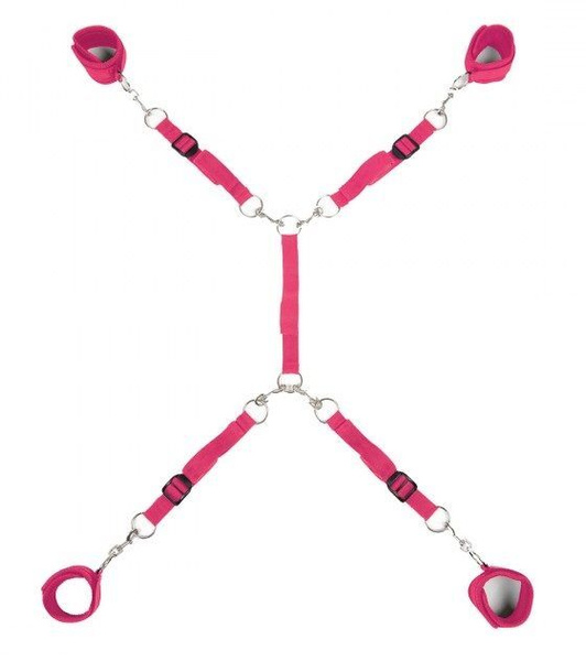 Ярко-розовый набор фиксаций на кровати Classic Bed Spreader - Lux ...