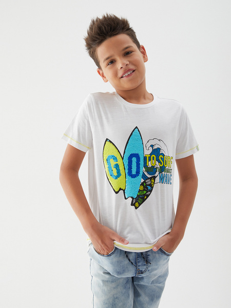 Футболка Acoola, размер 158, цвет белый, 100% хлопок - купить по выгодной цене в интернет ...