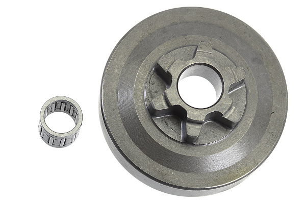 Звездочка (монолит) с подшипником 3/8-6T для бензопилы Huter (Хутер) (точную применимость см. в ...
