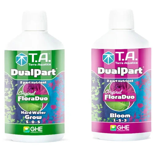 Комплект удобрений, GHE Flora Duo, (Grow HW + Bloom), 2шт. по 0.5л ...