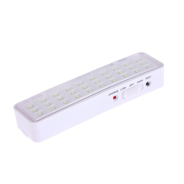 Светильник аварийный светодиодный, 30 LED, 3 Вт, AC/DC, 220 В, аккум ...