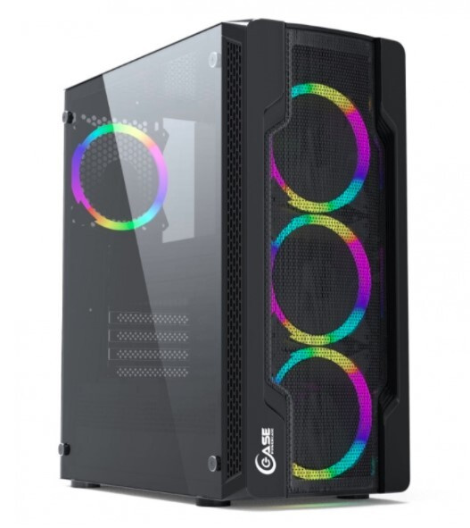 Powercase Компьютерный корпус Mistral X4 Mesh Led Black Cmixb L4