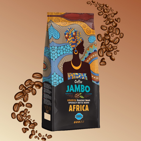 Кофе в зернах JAMBO 1000 г. - купить с доставкой по выгодным ценам в ...