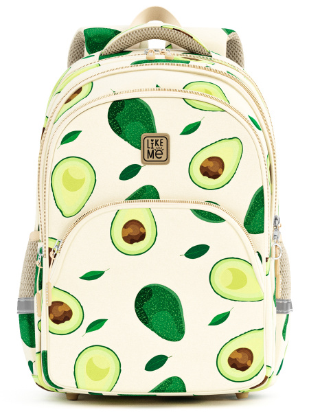 Рюкзак школьный с принтом Like Me School PLUS Авокадо бежевые - купить ...