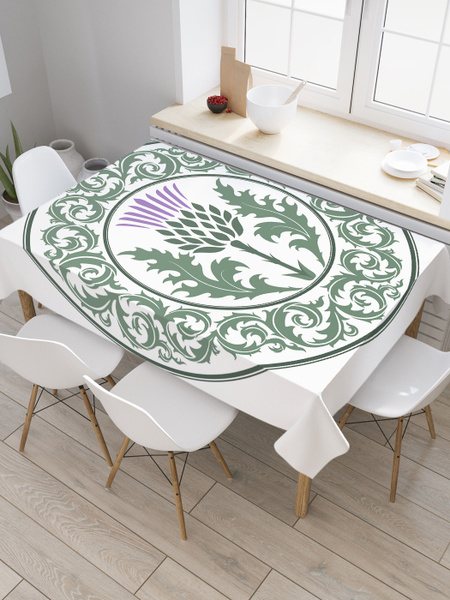 Скатерть прямоугольная JoyArty "Шотландский чертополох" из сатена, 120x145 см купить на OZON по ...