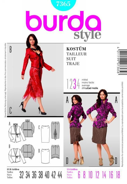 Выкройка для шитья / style 7365 купить на OZON по низкой цене (1562869924)