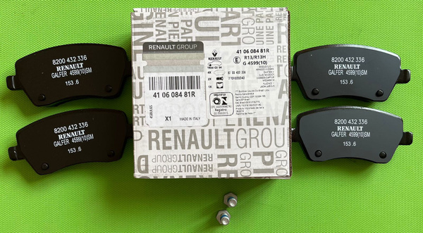 Колодки тормозные Renault 410608481R Передние - купить по низким ценам ...