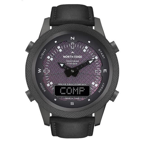 Купить смарт-часы NORTH EDGE Evoque Black Leather - купить по низким ...