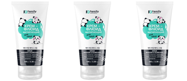 Family Cosmetics ПАНДА Матирующий Крем-Флюид, 100мл, 3 шт. - купить с ...