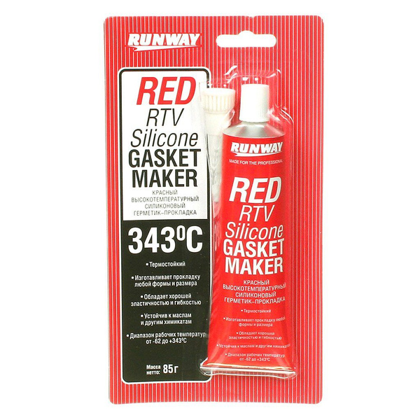 Герметик силиконовый, для прокладок, Runway, RW8500, 85 г ...