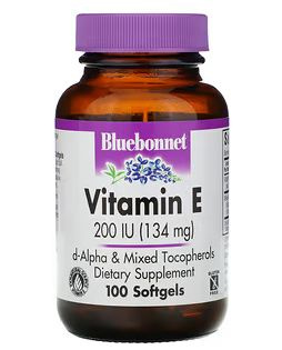 Bluebonnet Nutrition, vitamin E, витамин E, 100 гелевых капсул - купить ...