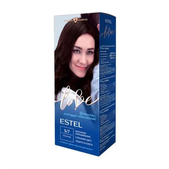 Стойкая крем-краска для волос Estel Love тон 5/7 Шоколад EL5/7 - купить с доставкой по выгодным ...