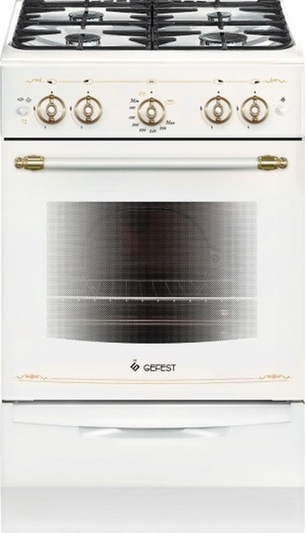 Газовая плита Gefest 5100-02 0185, газовая духовка, белый купить c доставкой на OZON по низкой ...