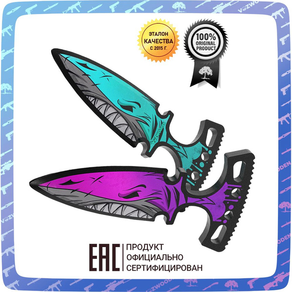 Деревянный нож VozWooden Тычковый Челюсти Стандофф 2 / Dual Daggers ...