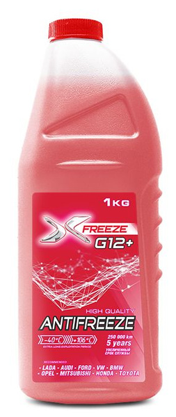 Антифриз X-Freeze G12+, Готовый раствор купить по выгодной цене в интернет-магазине OZON (792699535)