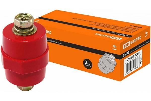 Изолятор TDM SM35 силовой H35xD32xM8мм с болтом SQ0807-0009 - 12 шт - купить по выгодной цене в ...