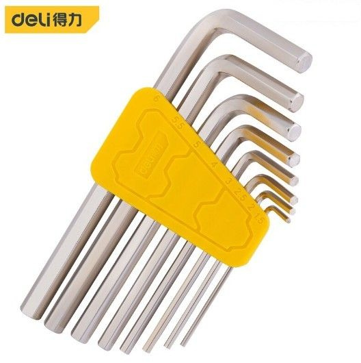 Набор шестигранников Deli Tools 8шт. 1.5-6мм - купить с доставкой по ...