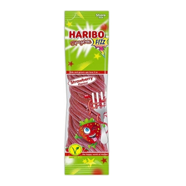 Мармелад жевательный Haribo Spaghetti Strawberry/Мармелад Харибо со вкусом клубники 200гр ...