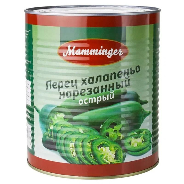 ПЕРЕЦ Халапеньо резаный 3,3 кг. Mamminger - купить с доставкой по ...