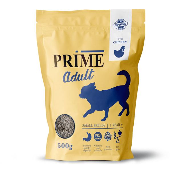 PRIME ADULT SMALL курица 500гр для собак мелких пород с 1г - купить с ...
