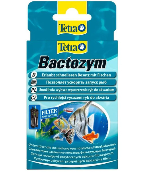Tetra Bactozym средство для биологического запуска аквариума 10 капсул ...
