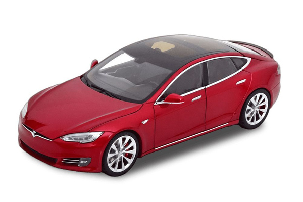 Модель коллекционная Tesla model s P100D 2016 red metallic / тесла ...