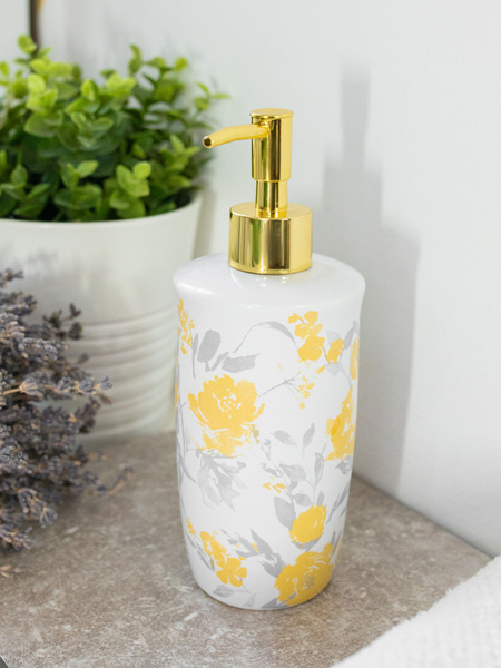 PROFFI HOME Дозатор для жидкого мыла, механический, "YELLOW TRENDY", керамика - купить в ...