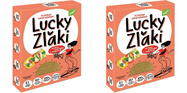Lucky Zlaki Хлебцы запеченные Мультизлаковые с паприкой, 72 г, 8 шт ...