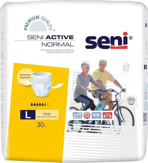 Трусы впитывающие Seni Active Normal Large для взрослых 30шт x 3шт - купить с доставкой по ...