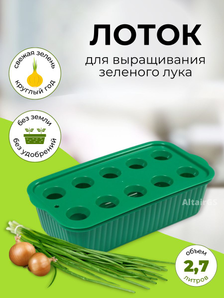 Лоток для выращивания зеленого лука / Контейнер для рассады купить по ...