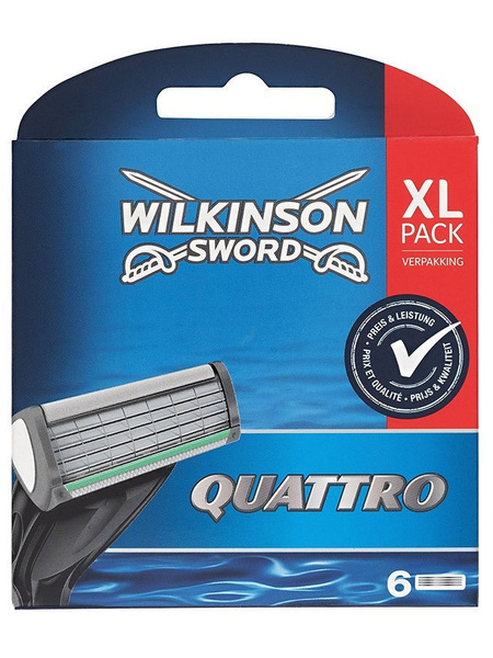 Schick Quattro / Сменные кассеты для бритвы Quattro, 6 шт. - купить с ...